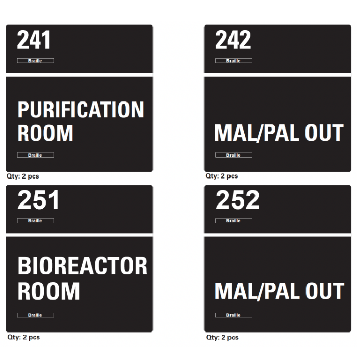 ADA Compliant Braille Door Signs